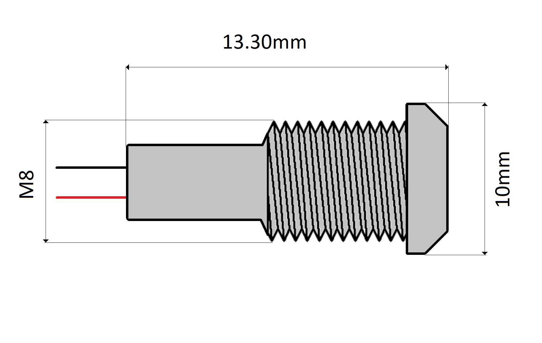 Kontrolka LED 10mm 12V Metalowa Niebieska Kontrolki Optoelektronika